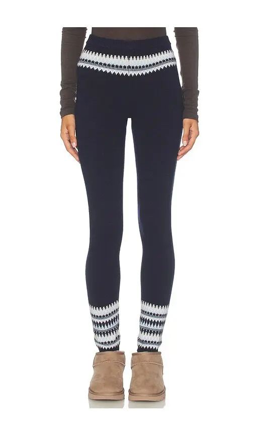 LOVERS AND FRIENDS Zanna Fair Isle Legging In Navy - Navy Multi