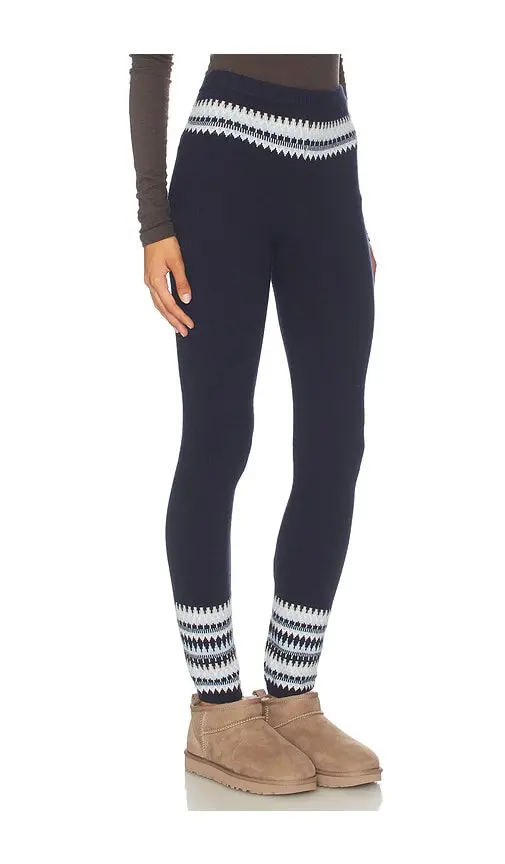 LOVERS AND FRIENDS Zanna Fair Isle Legging In Navy