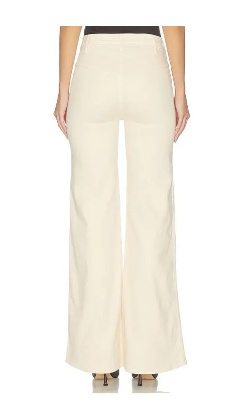 MOTHER The Pocket Book Hustler Roller Sneak Jeans In White