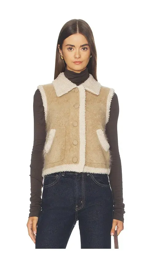 Guest In Residence Grizzly Wrangler Vest In Tan