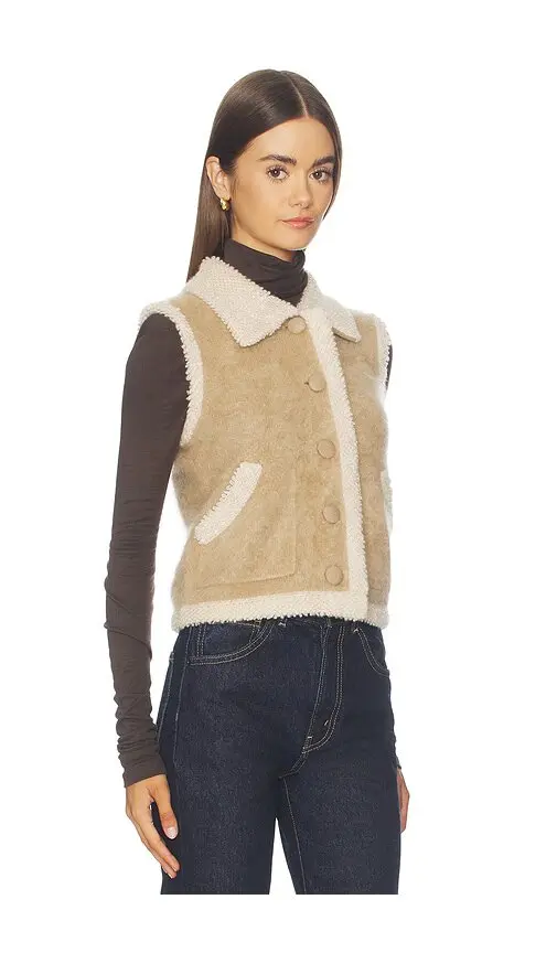 Guest In Residence Grizzly Wrangler Vest In Tan