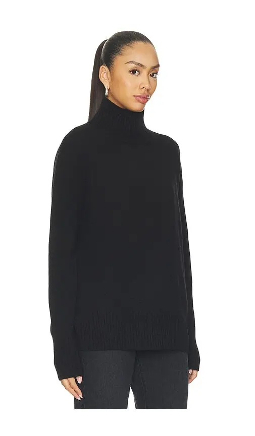 WHITE & WARREN Cashmere Oversized Standneck Sweater