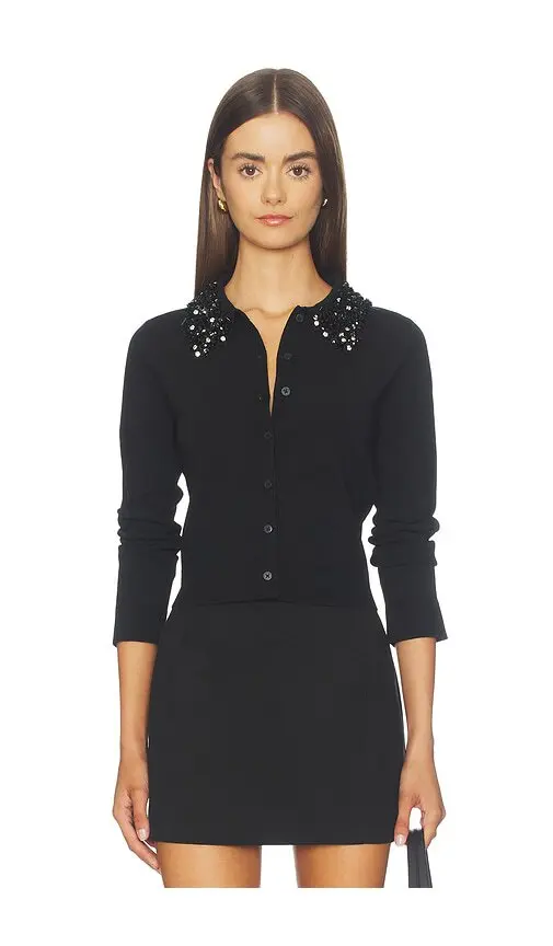 Simkhai Trae Collared Cardigan - Black