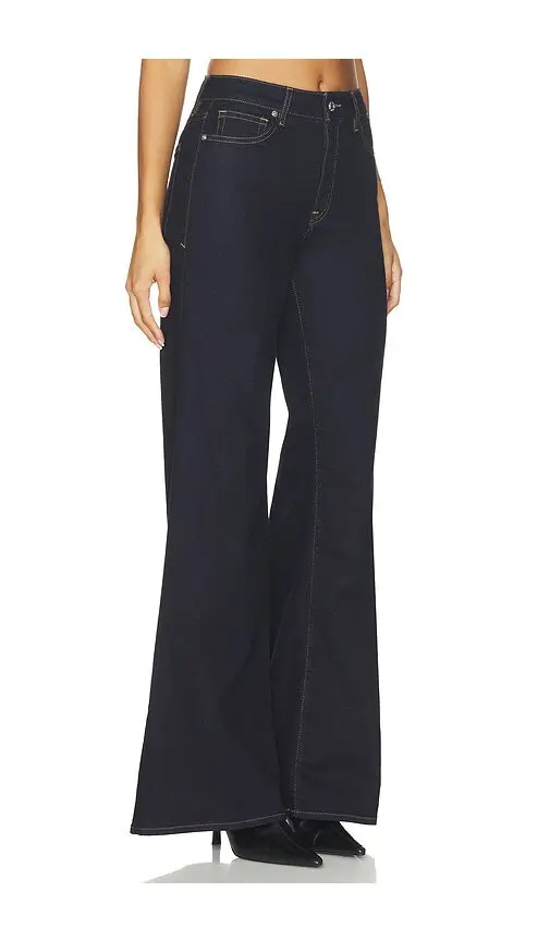 Good American Good Waist Palazzo Jeans In Blue