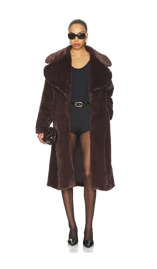Superdown Willow Faux Fur Long Coat
