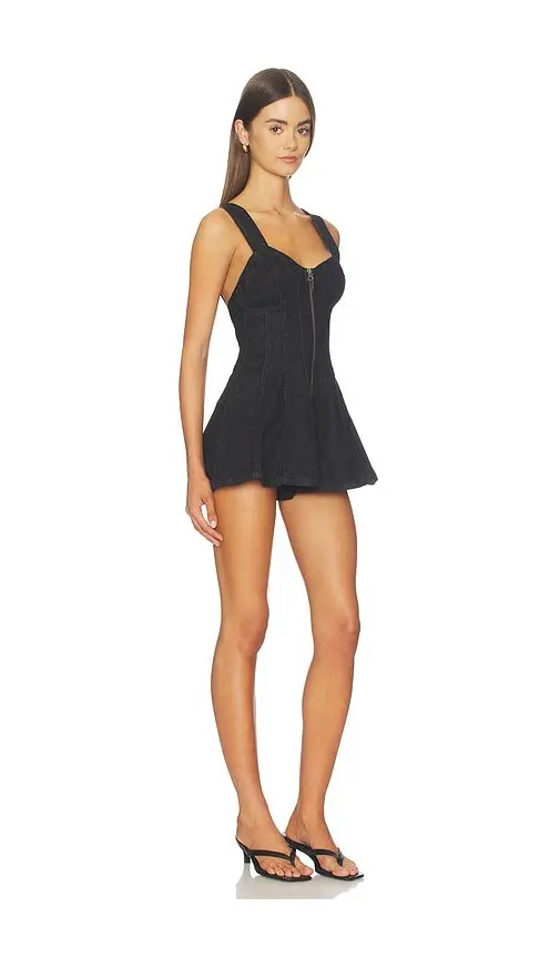 Free People X We The Free Delancey Flare Romper In Black