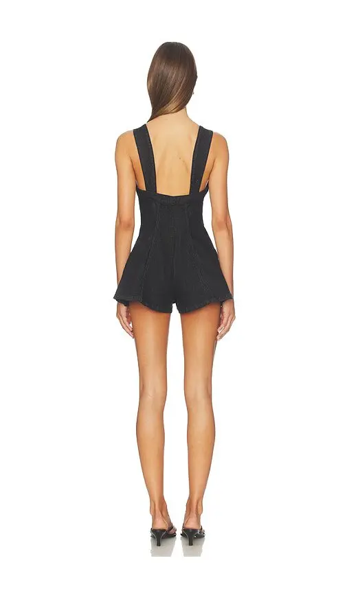 Free People X We The Free Delancey Flare Romper In Black