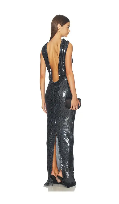 Retrofete Liela Sequin Dress In Grey