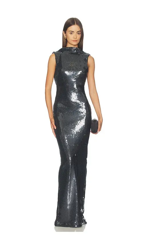 Retrofete Liela Sequin Dress In Grey