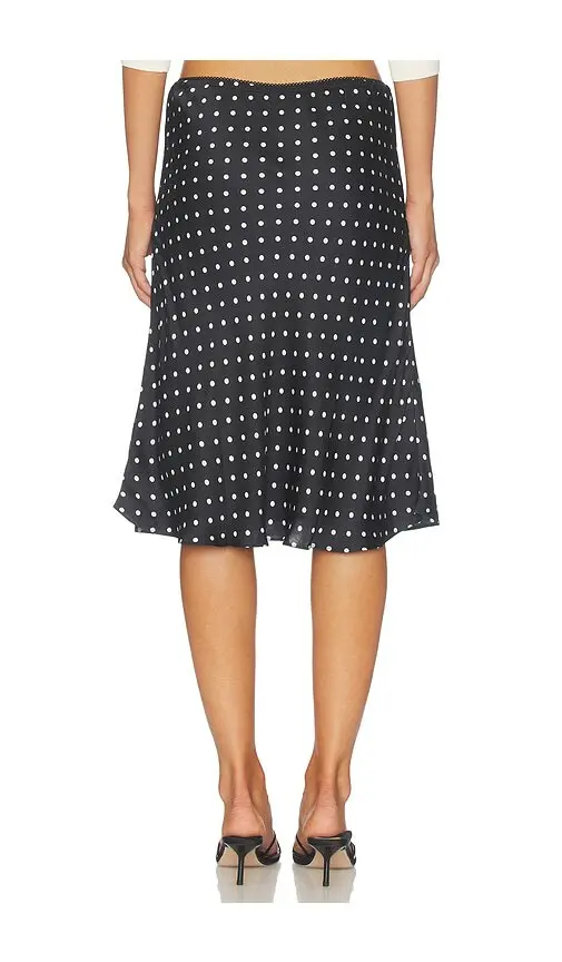 GUIZIO Satin Paloma Skirt In Black