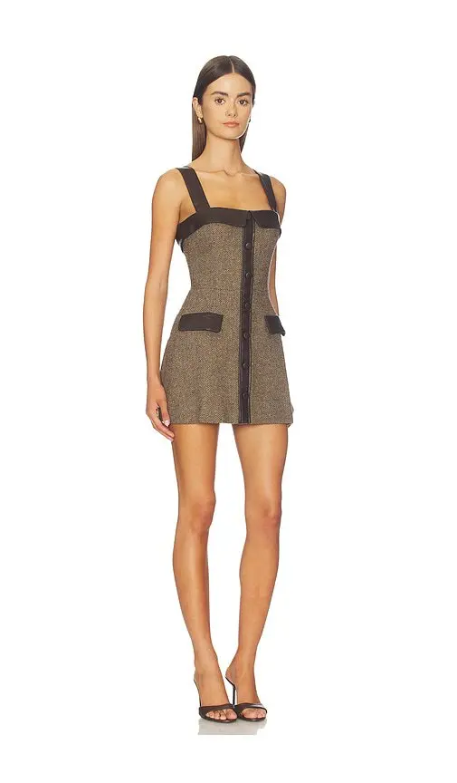 Amanda Uprichard Mindy Romper In Brown