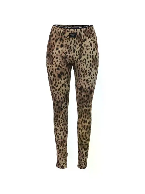 Dolce & Gabbana X Skims 2010s Animal-print Leggings - Neutrals