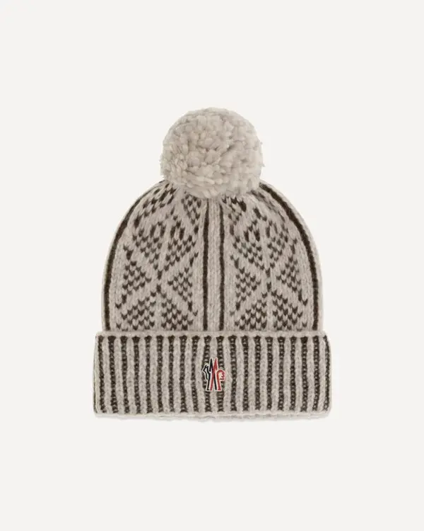 Moncler Alpaca, Wool And Nylon Blend Beanie With Pom-pom