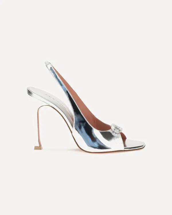 Amina Muaddi Mini Camelia Slingback Sandals
