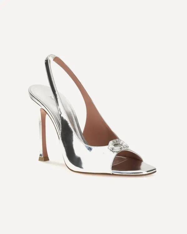 Amina Muaddi Mini Camelia Slingback Sandals