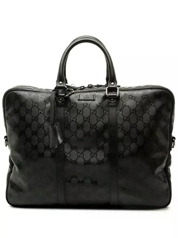 Gucci 2000-2015 Gg Imprime Business Bag - Black