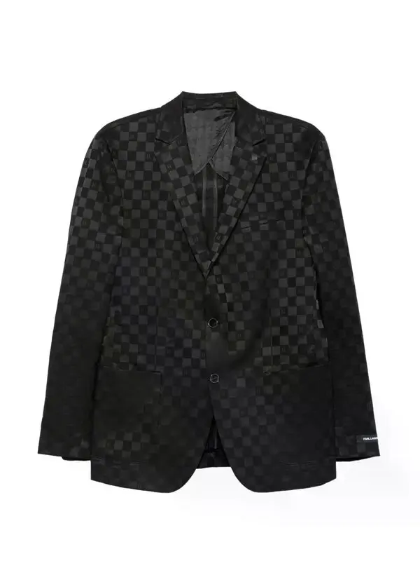 Karl Lagerfeld Smart Check-pattern Blazer - Black