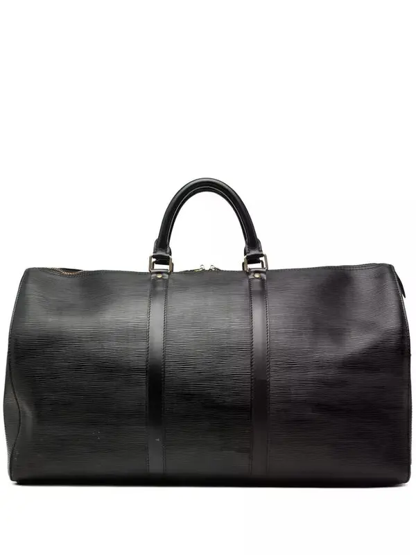 LOUIS VUITTON 1995 Epi Keepall 55 Travel Bag - Black