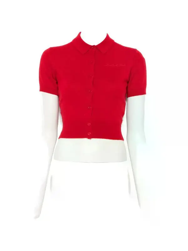 Sporty & Rich Jannie Short-sleeve Button-up Cardigan