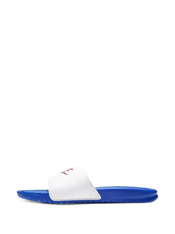 Nike Benassi Jdi Logo-print Slides - Blue