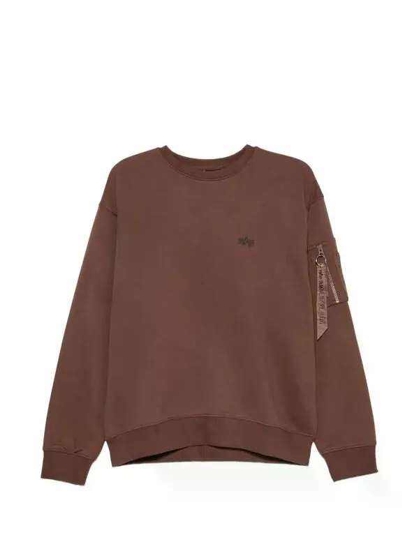 Alpha Industries Logo-print Zip-pocket Sweater