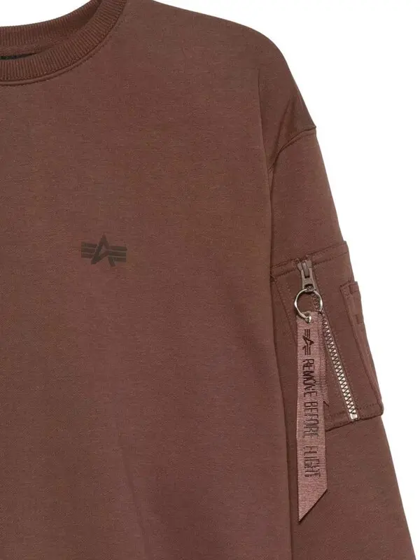 Alpha Industries Logo-print Zip-pocket Sweater