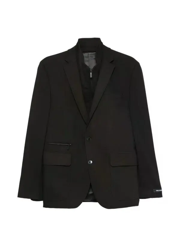 Karl Lagerfeld Street Layered-design Zip-fastening Blazer