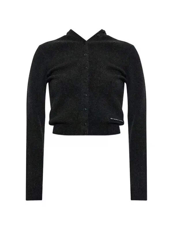 Alexander Wang Wool Cardigan With Logo Patch