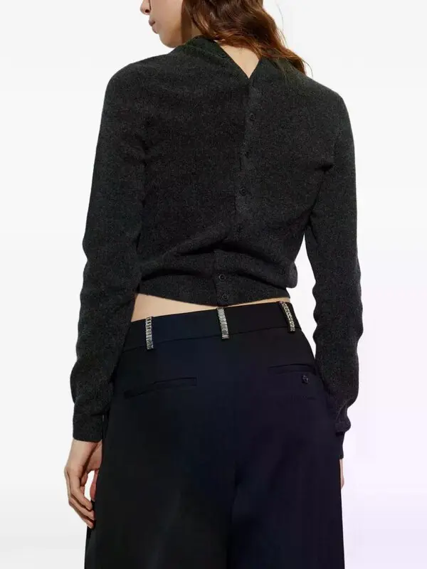 Alexander Wang Wool Cardigan With Logo Patch