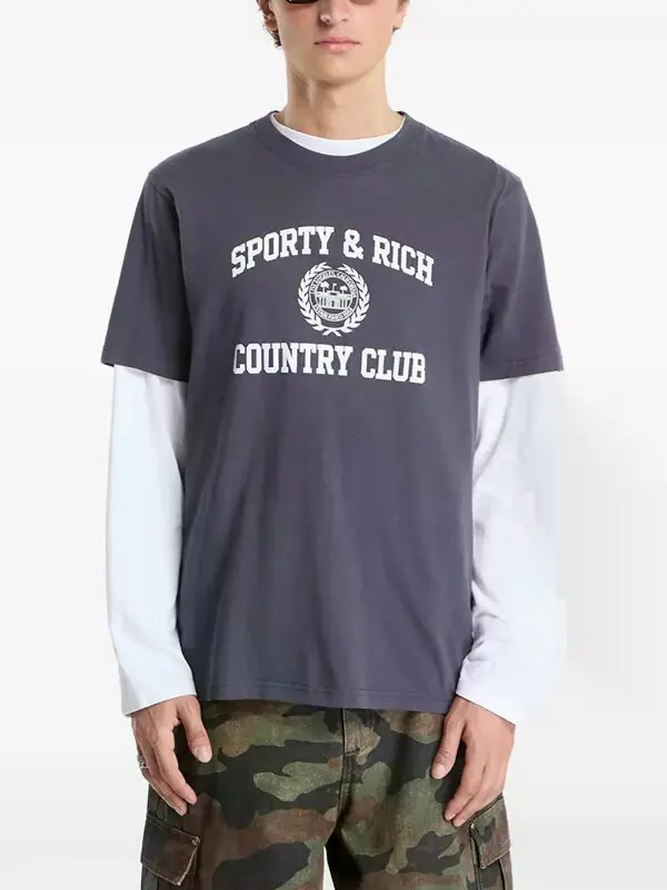 Sporty & Rich Varsity Crest T-shirt