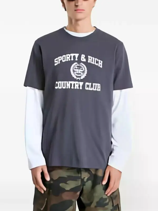 Sporty & Rich Varsity Crest T-shirt