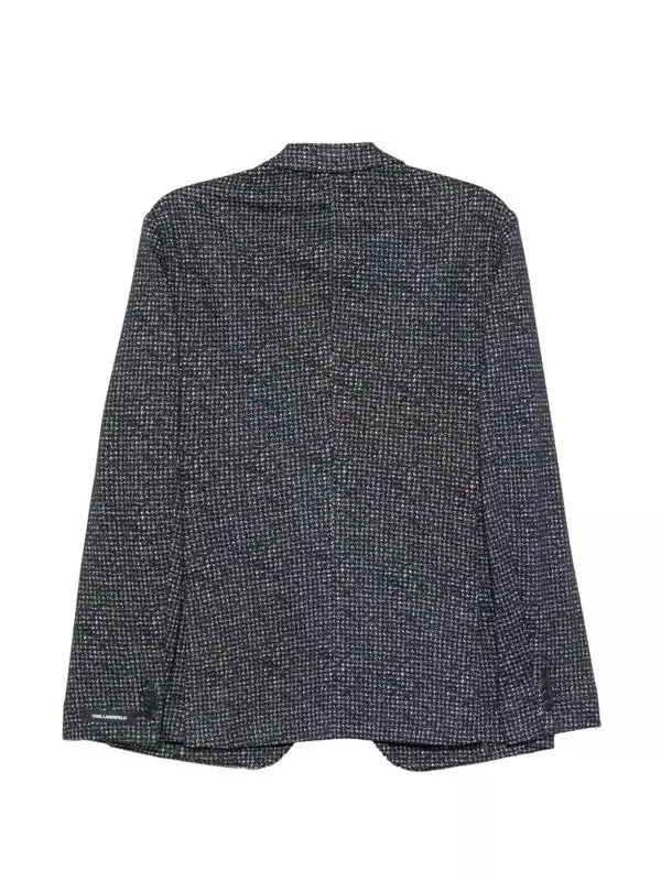 Karl Lagerfeld Smart Tweed-effect Single-breasted Blazer