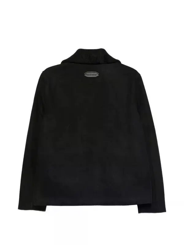 DANIELE ALESSANDRINI Ribbed-collar Zip-up Jacket