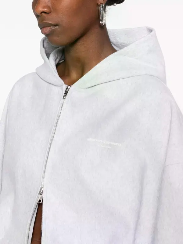 Alexander Wang Logo-print Zip-up Hoodie