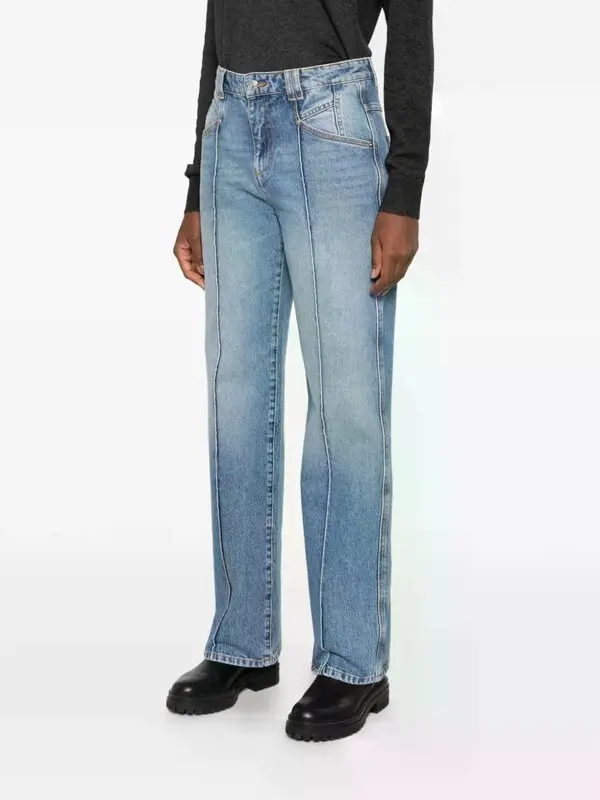 Isabel Marant Étoile Latissa Seam-detail Straight-leg Jeans
