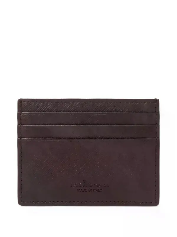 Kiton Textured-finish Logo-plaque Cardholder
