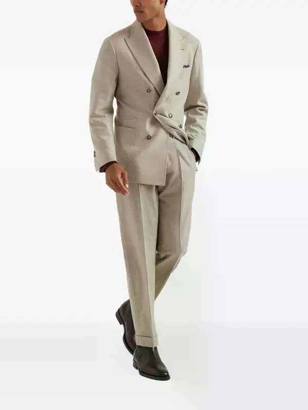 Brunello Cucinelli Double-breasted Peak-lapel Suit