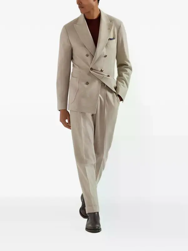Brunello Cucinelli Double-breasted Peak-lapel Suit