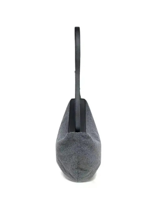 VEECOLLECTIVE Essence Wool Crescent Shoulder Bag