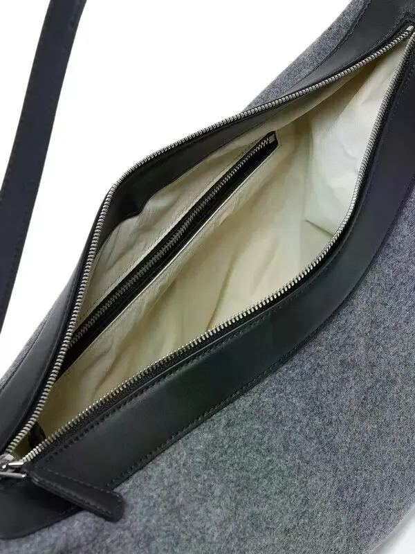 VEECOLLECTIVE Essence Wool Crescent Shoulder Bag