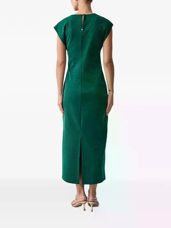 Lola Casademunt Twist-detail Glitter-effect Midi Dress