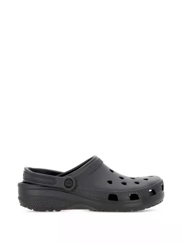 CROCS Classic Heart-perforated Mules - Black