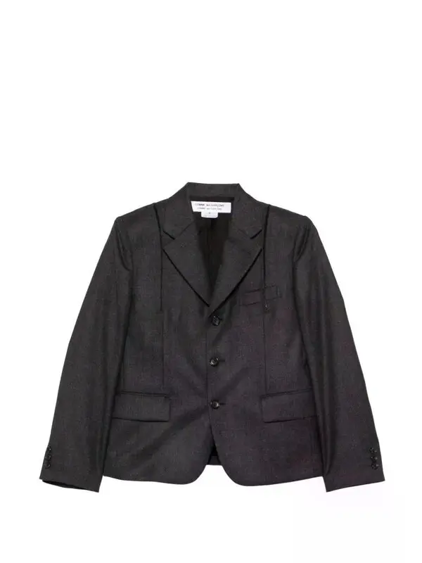 Comme Des Garçons Notched-lapels Single-breasted Blazer - Grey