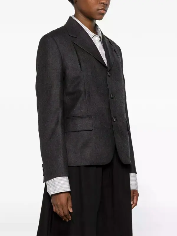 Comme Des Garçons Notched-lapels Single-breasted Blazer