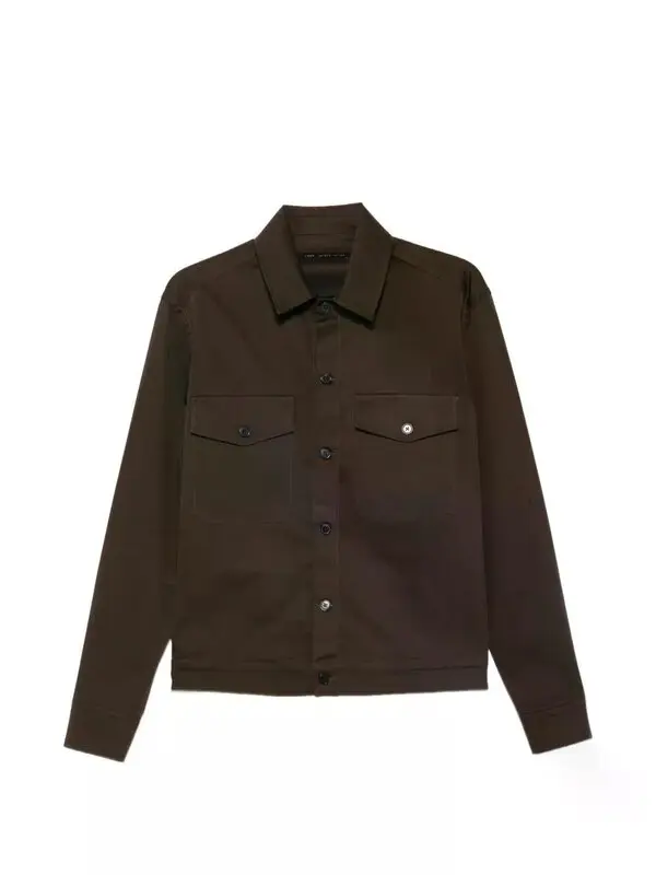 LOW BRAND Button-up Pocket-detail Shirt