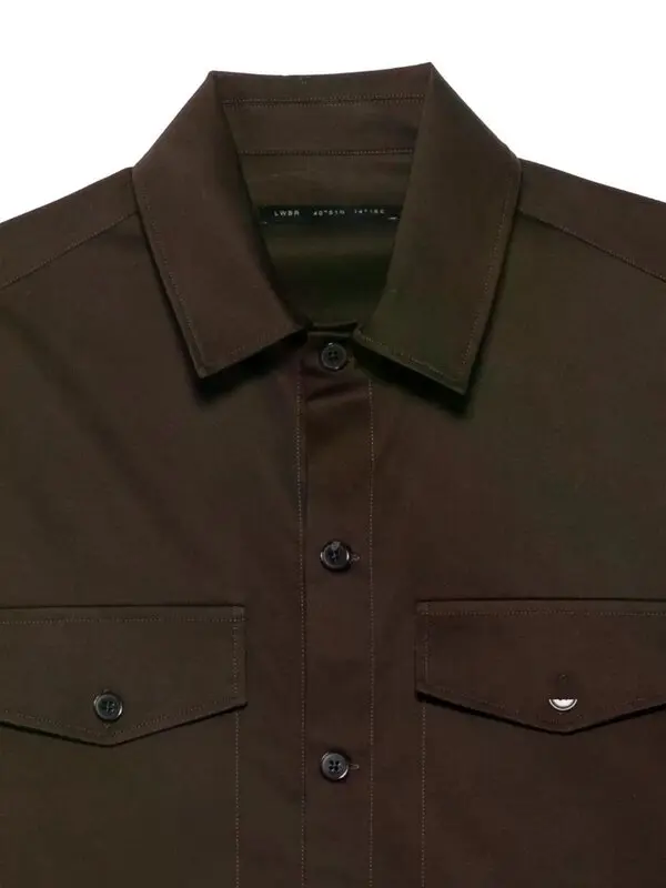 LOW BRAND Button-up Pocket-detail Shirt