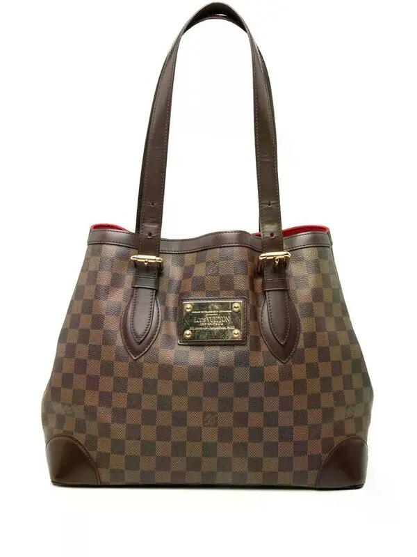 LOUIS VUITTON 2007 Damier Ebene Hampstead Mm Tote Bag - Brown