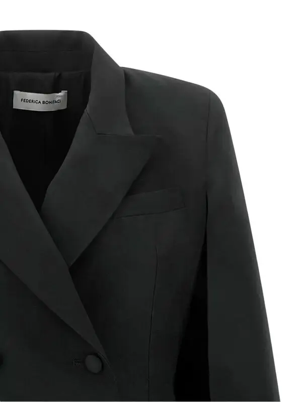 FEDERICA BONIFACI Feather-trim Cape Blazer
