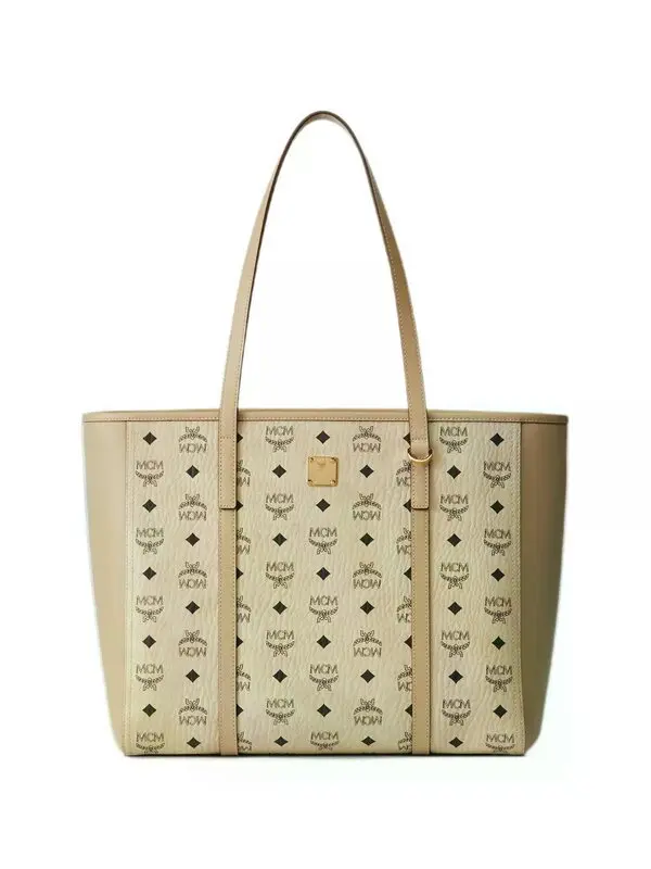 Mcm Medium Toni Visetos Logo-print Tote Bag