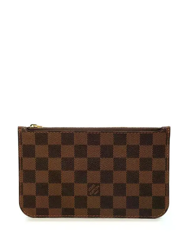 LOUIS VUITTON 2018 Damier Ebene Neverfull Pm Pouch - Brown